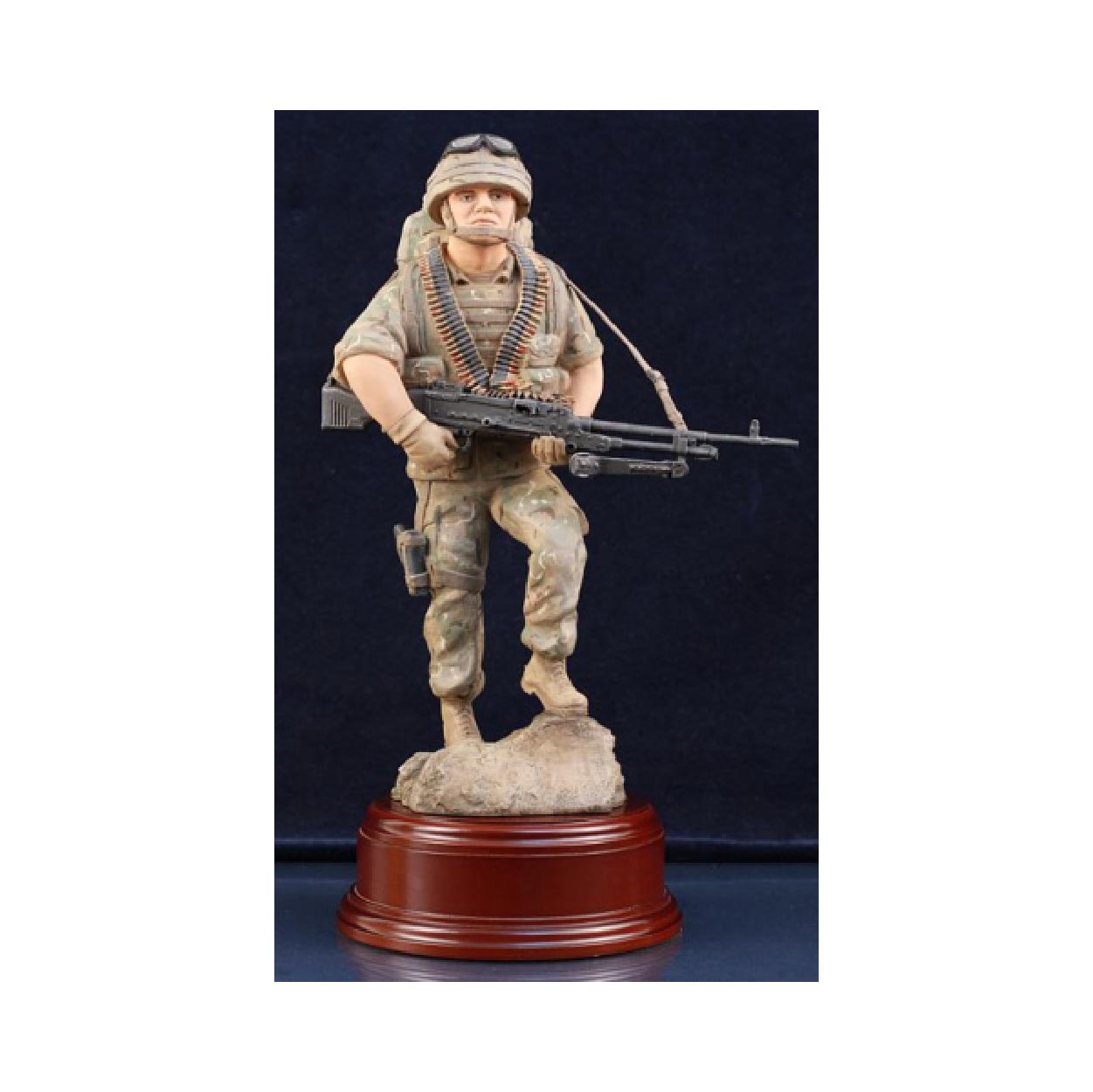 RAF Boots And Beret, Square Display Base - RAF Regiment Heritage