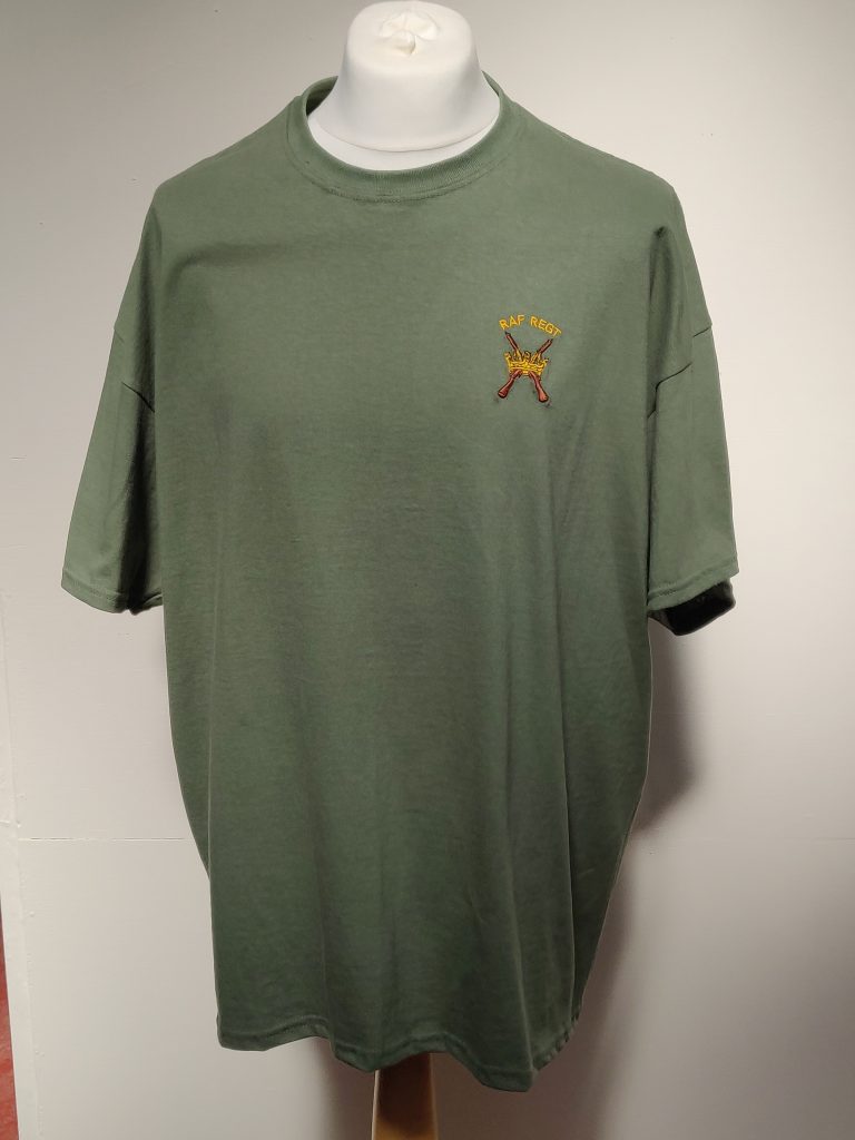 T-Shirt Olive Green, RAF Regt. - RAF Regiment Heritage