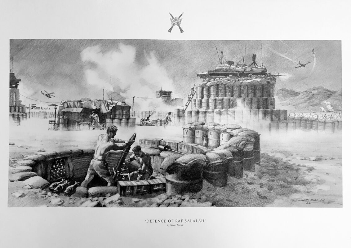 "Defence of RAF Salalah" -Provisional pencil drawing print. - RAF ...